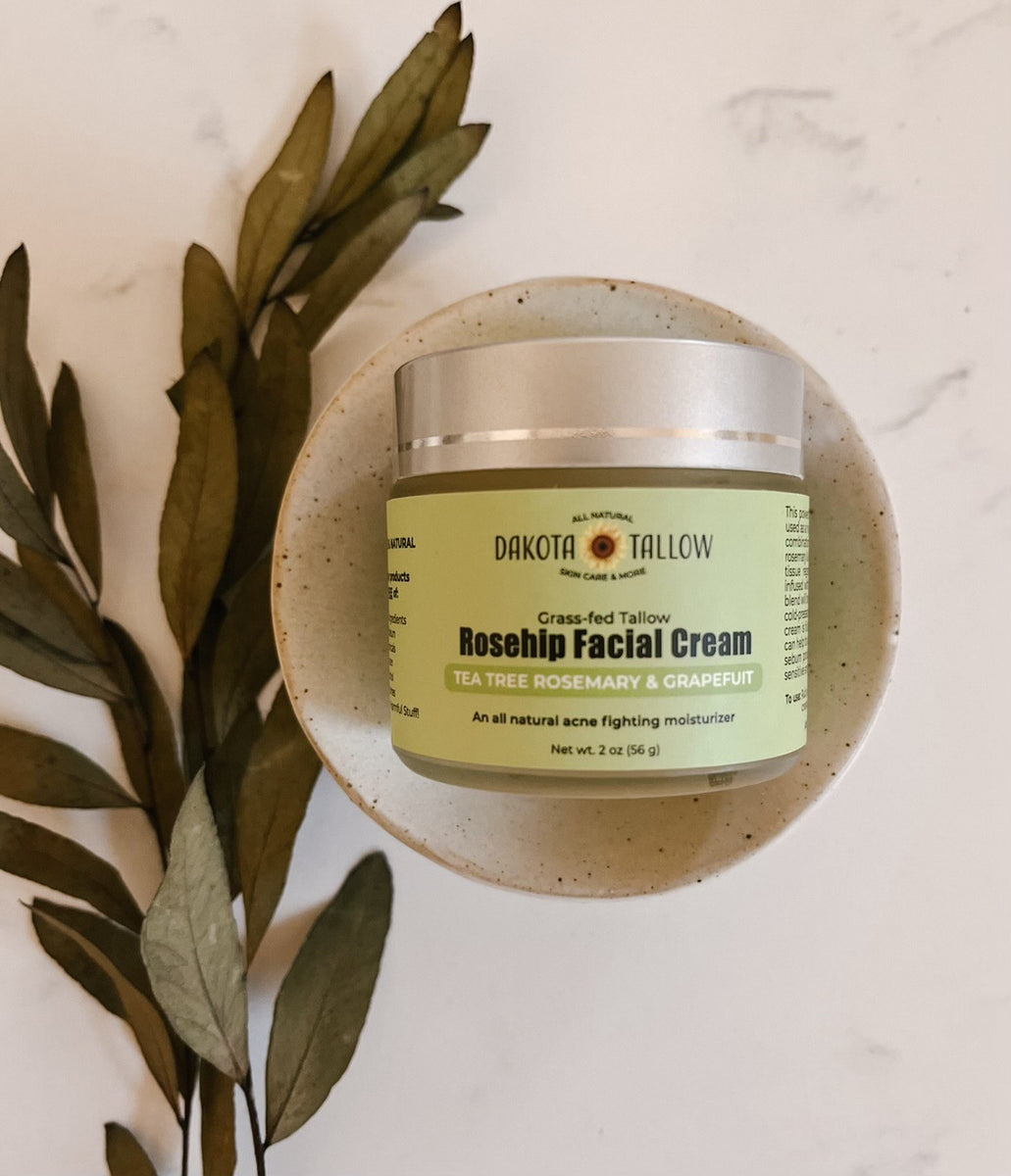 Tea Tree Rosemary & Grapefruit Rosehip Facial Cream – Dakota Tallow